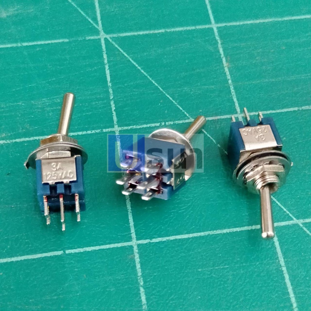 สวิทช์ สลับ โยก Sub-Miniature Toggle Switch 6 ขา 6P 3A 125V SMTS-202 # ...
