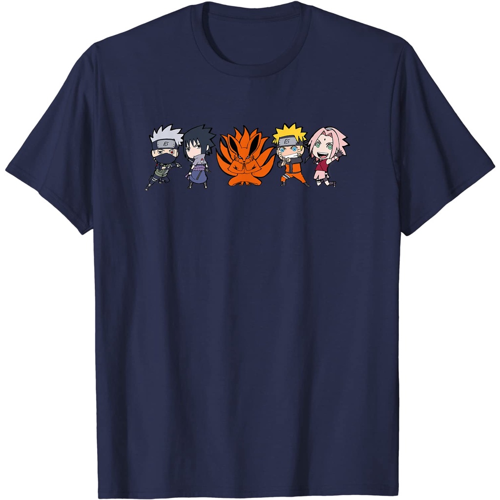 #พร้อมส่ง เสื้อยืด พิมพ์ลาย Naruto Shippuden 5 Chibi Group | Shopee ...