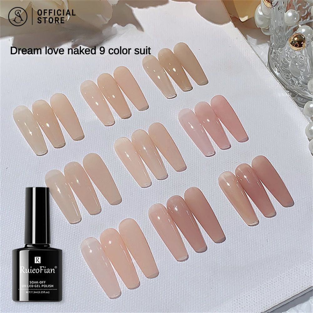 Ruieo Fian กาวติดเล็บ ยาทาเล็บสีนู้ดใส ยาทาเล็บเจลสีนู้ดน้ําแข็งยาทา ...