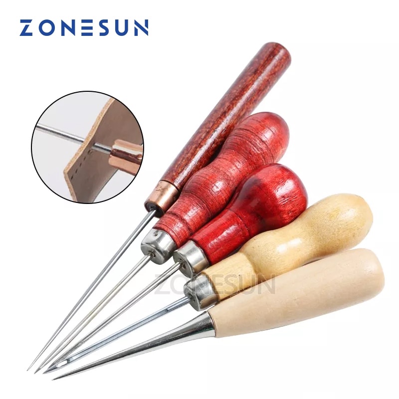 Zonesun หนังเย็บ Awl Pin เจาะเครื่องมือ Hole Maker Stitcher Overstitch ...