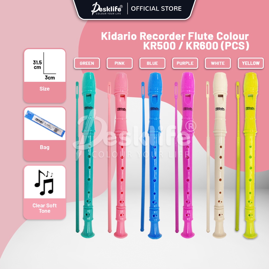 Desklife Kidario Recorder ขลุ่ยสี KR500/KR600 (PCS) เครื่องมือของเล่น ...