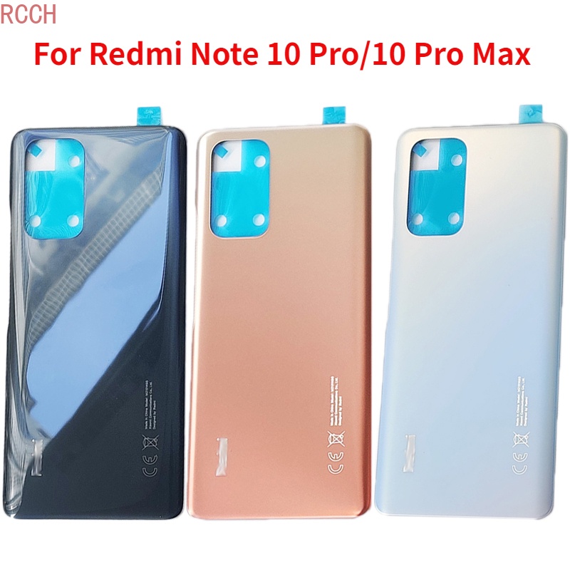 ฝาครอบแบตเตอรี่ด้านหลัง พร้อมกาว สําหรับ Xiaomi Redmi Note 10 Pro 10 Pro Max M2101K6I | Shopee ...