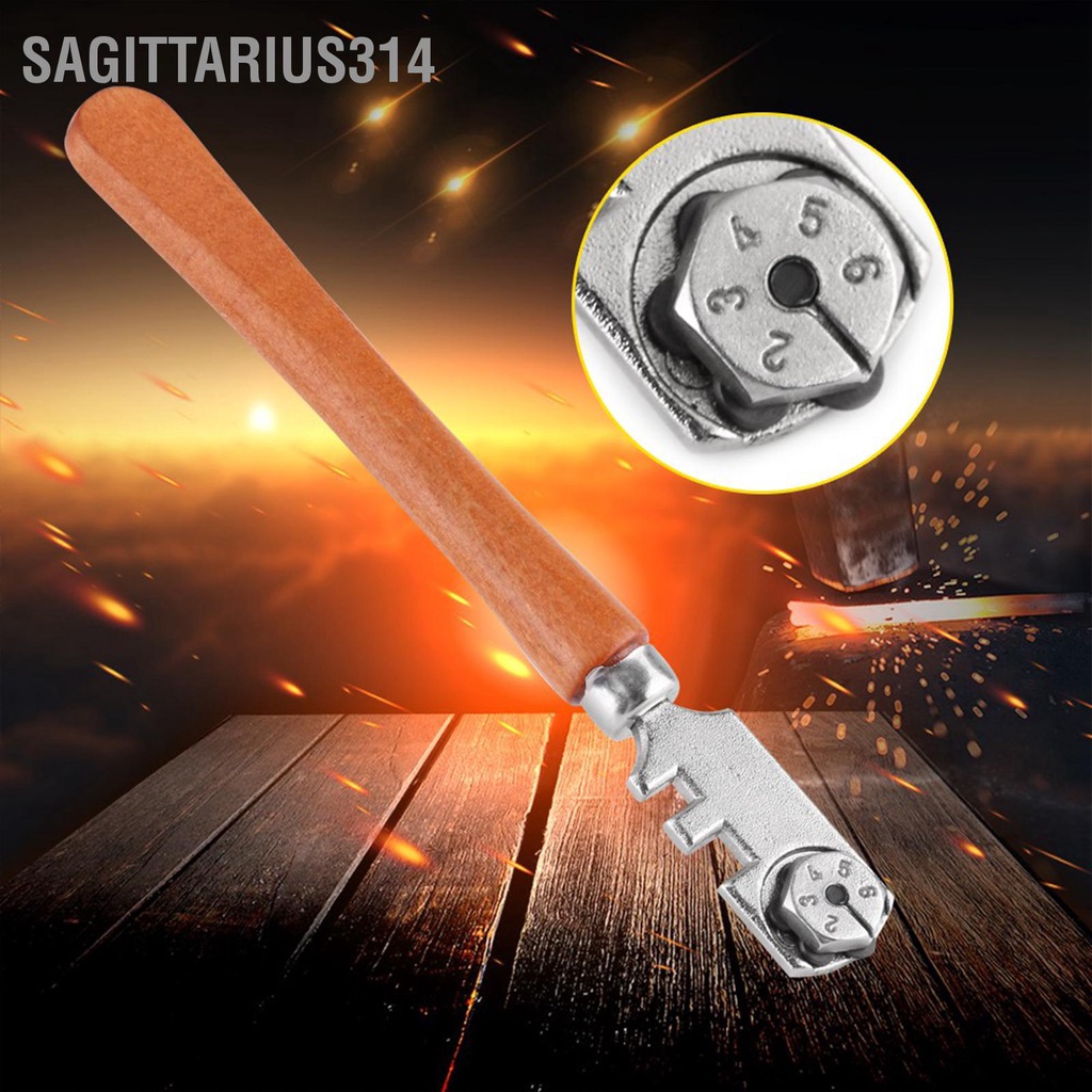 Sagittarius314 130MM Professional Six Wheel Glass Cutter Craft ชุดตัด เครื่องมือ พร้อมด้ามไม้ ...