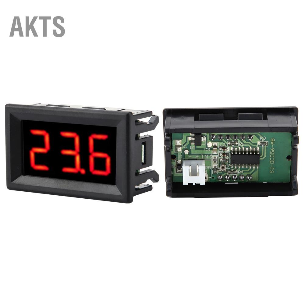 AKTS โวลต์มิเตอร์แบบดิจิตอล 0.56 นิ้ว 2 สาย DC 2.5-30V Digital LED ...