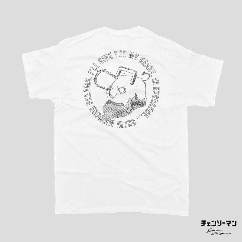 เวลา a Uniqlo X CHAINSAW MAN X KOSUKE KAWAMURA | เสื้อยืด ลายการ์ตูนอน ...