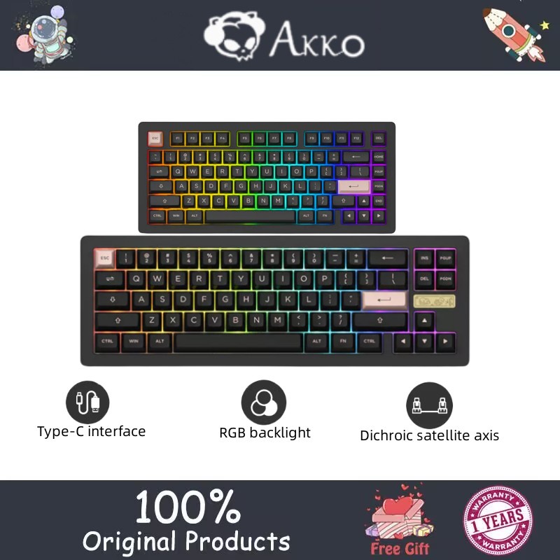 Akko ACR pro59 คีย์บอร์ดเมคคานิคอล แบบใช้สาย RGB ปลั๊กไฟ | Shopee Thailand