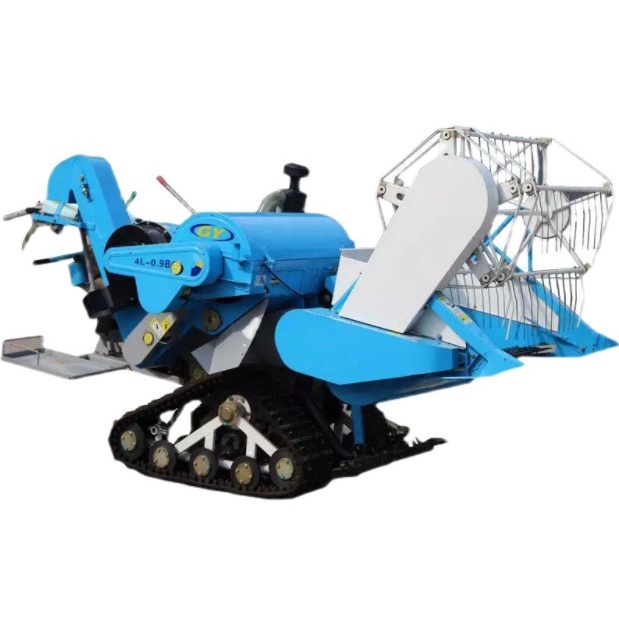 New small Self-propelled Rubber Track Combine Harvester / mini paddy ...