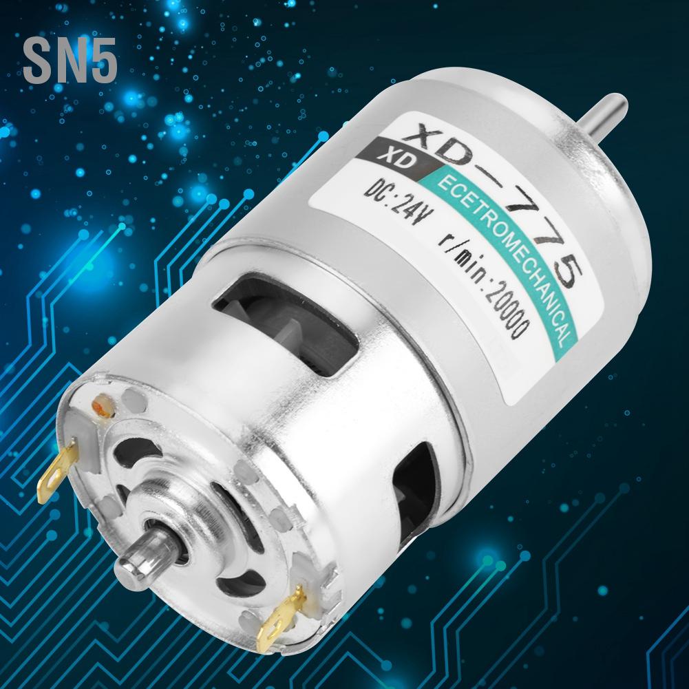 SN5 Xd-775 12V / 24V แปรงมอเตอร์แบริ่งความเร็วต่ำสำหรับ DIY เลื่อยวง ...