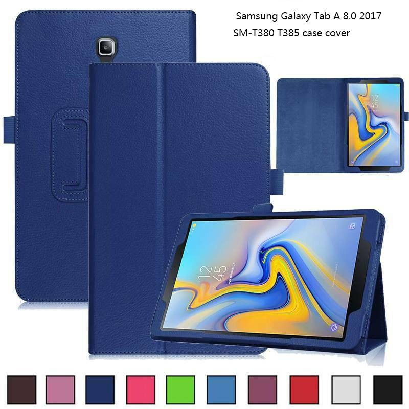 เคสหนัง PU แบบตั้งได้ สําหรับ Samsung Galaxy Tab A 8.0 2017 SM-T380 ...
