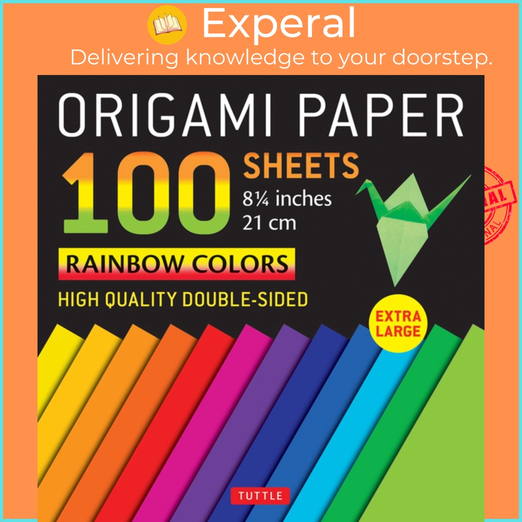 Origami Paper 100 แผ่น Rainbow Colours 8 1/4" (21 ซม.) : Double-Sided ...