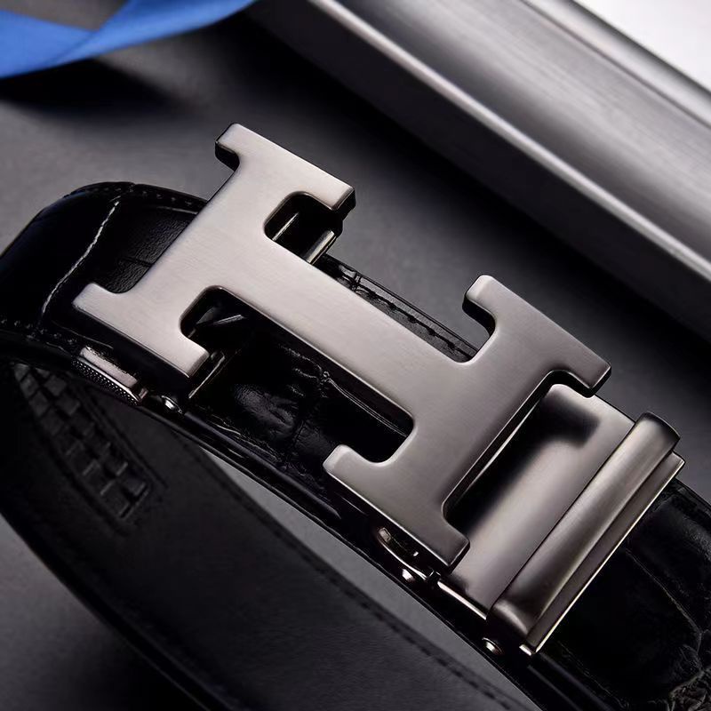 Hermes เข ็ มขัดผู ้ ชายหนังแท ้ H Buckle Letter เวอร ์ ชั ่ นเกาหลีอิน ...