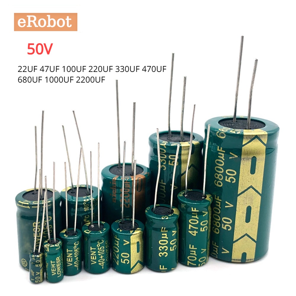 50v ความถี่สูงต่ํา ESR อลูมิเนียม Electrolytic Capacitor 22UF 47UF 100UF 220UF 330UF 470UF 680UF ...