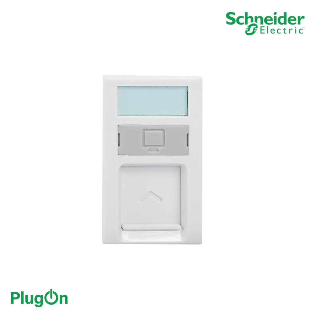 Schneider อะแด๊ปเตอร์เต้ารับคอมพิวเตอร์ RJ45 สีขาว Keystone Jack ...