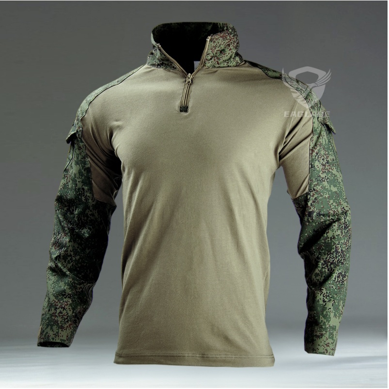 Eaglade เสื้อเชิ้ตยาว ลายกบยุทธวิธี YDJX-G2-LT สีเขียวรัสเซีย ยืดหดได้ ...