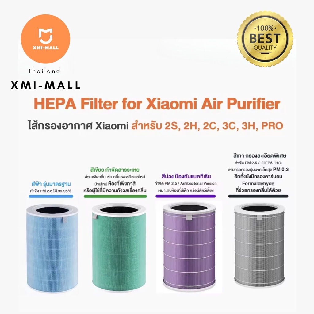 Xiaomi Air Purifier Filter HEPA ไส้กรองเครื่องฟอกรุ่นมาตรฐาน สำหรับ ...