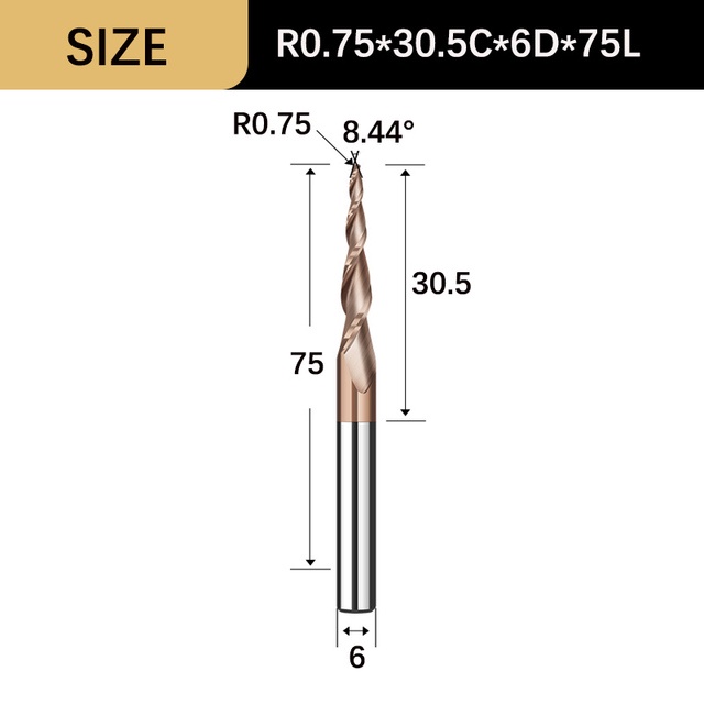 ดอกกัดเอ็นมิลคาร์ไบด์ CNC 2D ก้าน 6 มม. 2 ฟลุต สําหรับงานไม้ 3D | Shopee Thailand