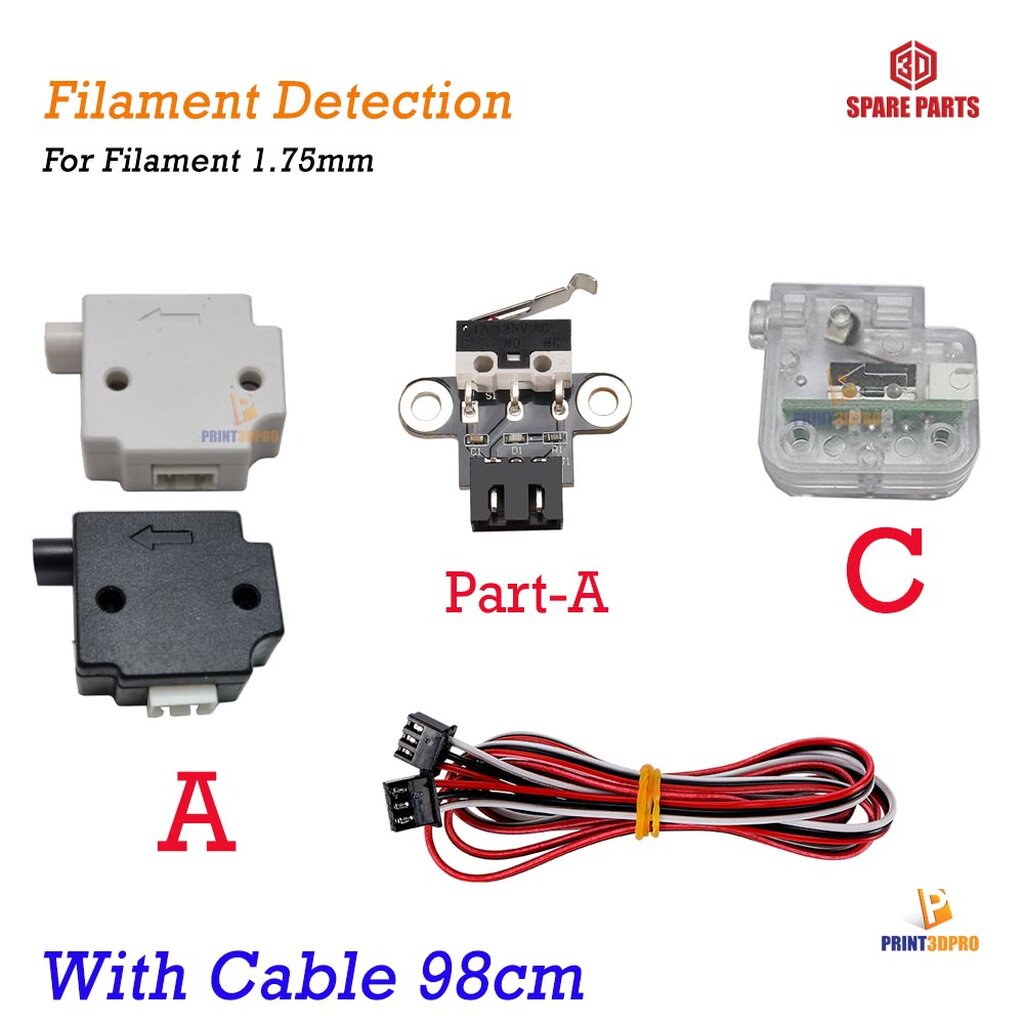 3D Printer Part Filament Sensor With Cable 98cm For Fialment 1.75mm ...