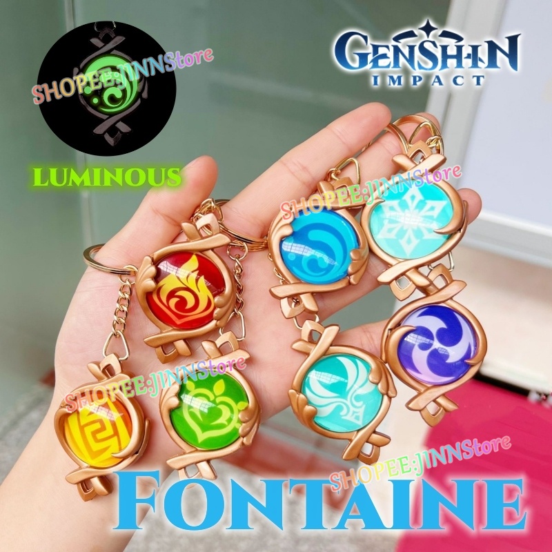 JN - พวงกุญแจ Fontaine Vision GENSHIN IMPACT Vision Mondstadt Liyue ...