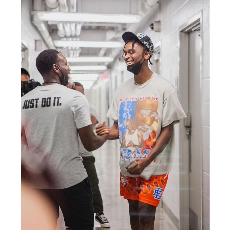 Eric emanuel EE&NBA Thunder กางเกงขาสั้น กางเกงบาสเก็ตบอล เอวยางยืด ...