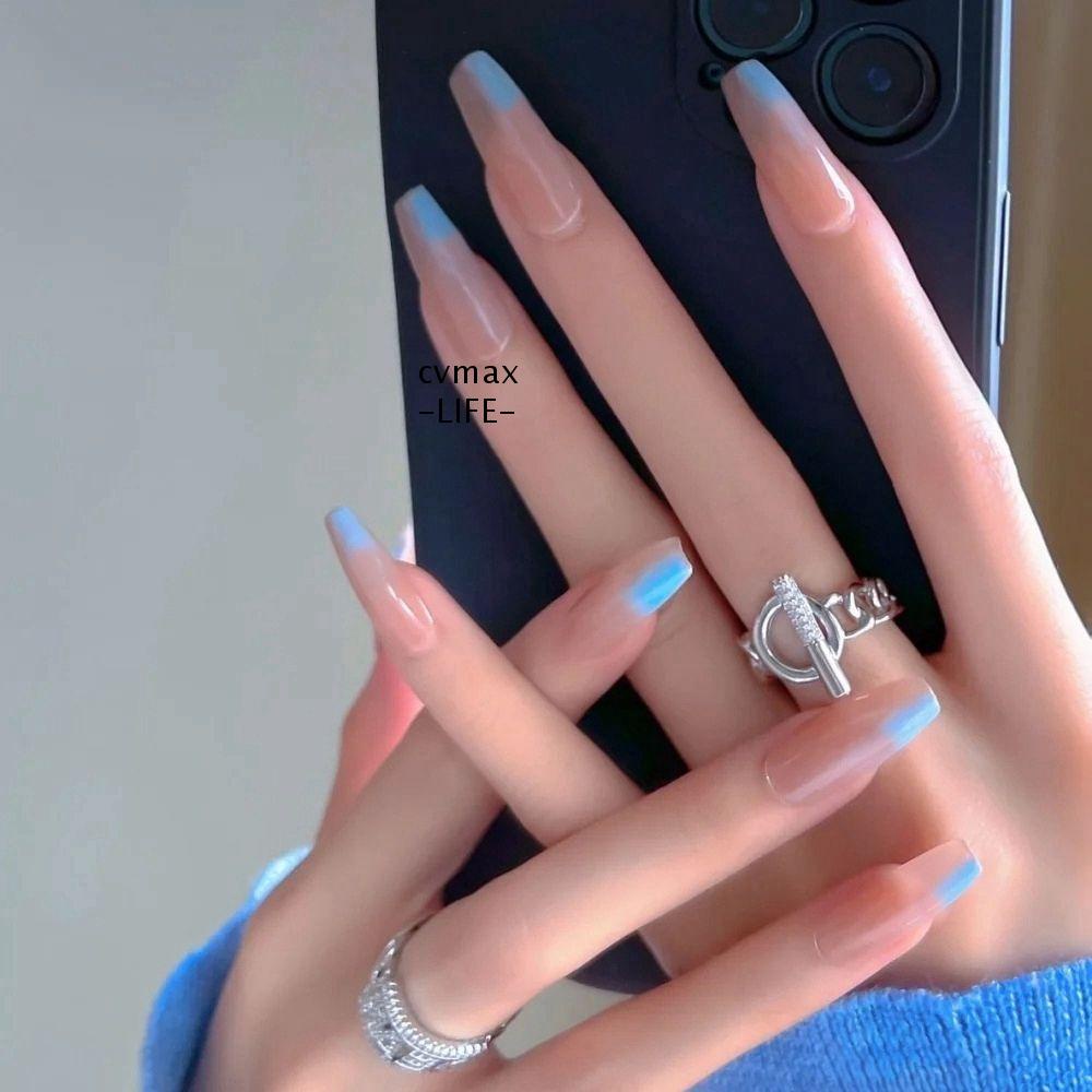 CYMX เล็บปลอม แต่งกลิตเตอร์ แบบเต็มรูปแบบ สําหรับตกแต่งเล็บ จํานวน 24 ...