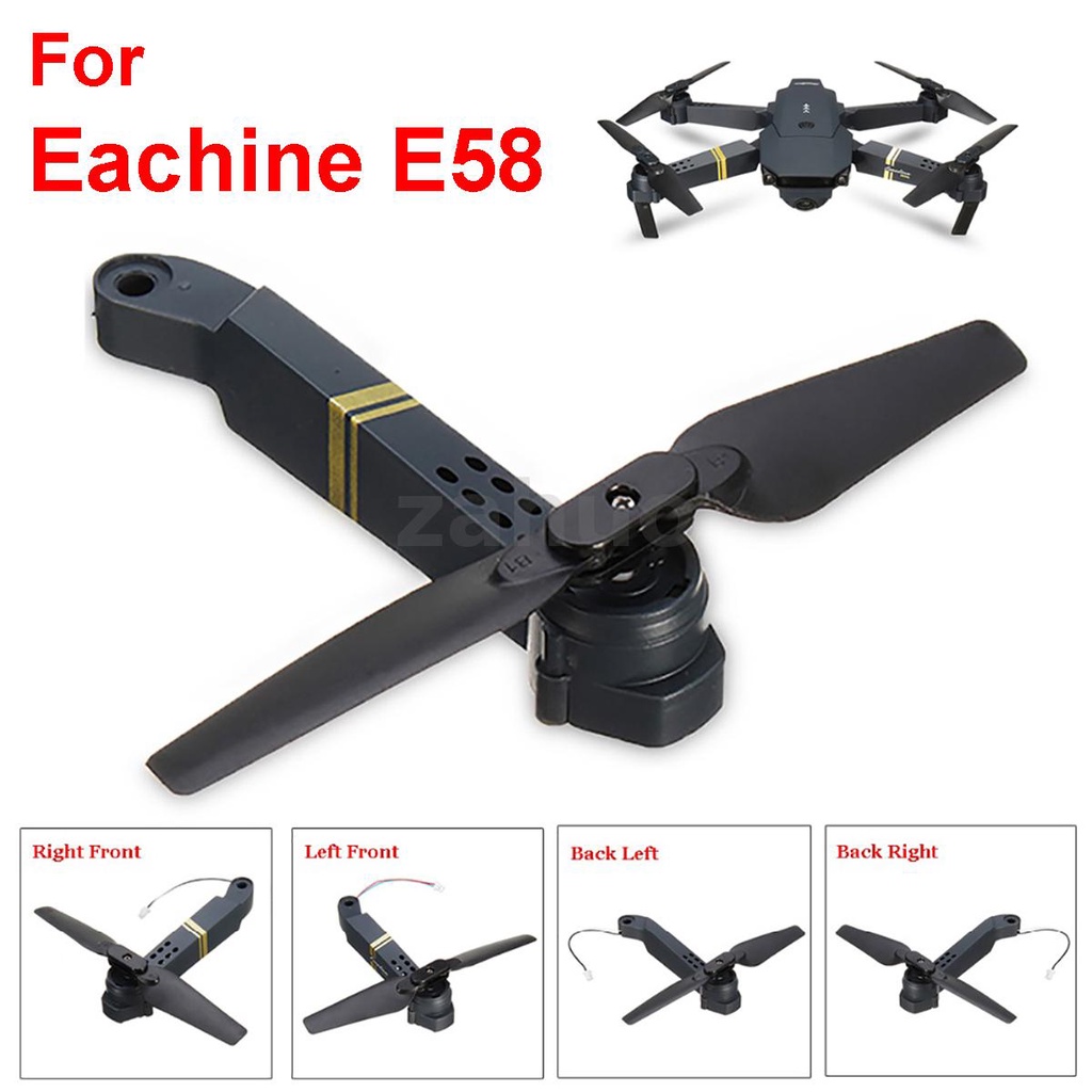 E58 RC Quadcopter อะไหล่แขนเพลาพร้อมมอเตอร์และใบพัดสำหรับ FPV Racing Drone Frame อะไหล่ทดแทน ...