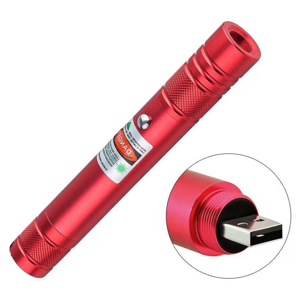 USB Tactical Green Laser Pointer High Power Pen Laser Flashlight Laser ...