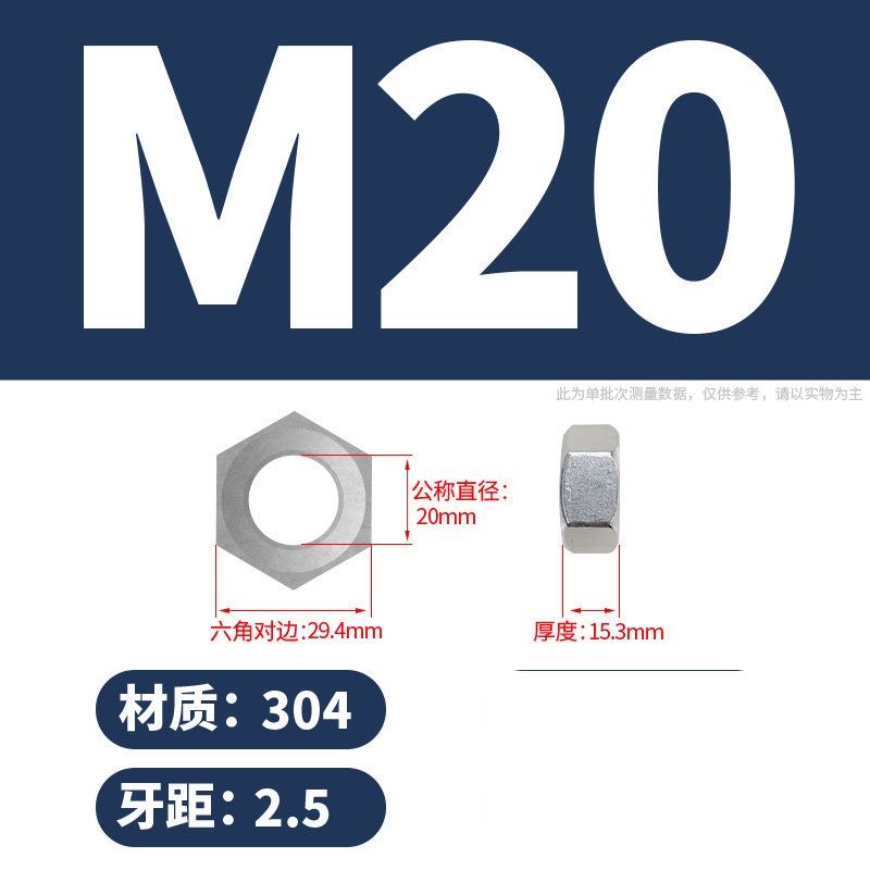 [จัดส่งด่วน-] น็อตหกเหลี่ยม สเตนเลส 304 M1.6 M2 M2.5 M3 M4 M5 M6 M8 M10 M12~M20 | Shopee Thailand