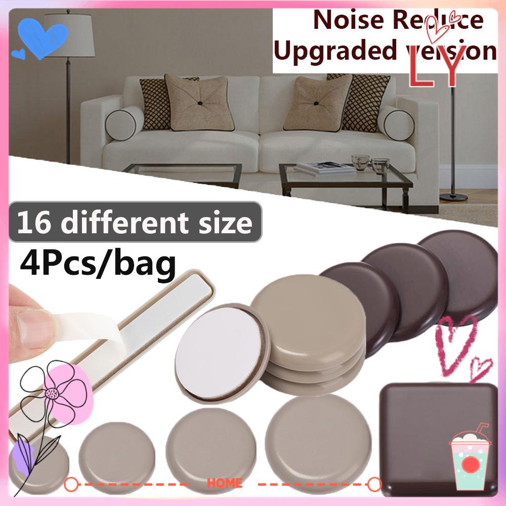 LY 4pcs Furniture Leg Slider Pads Round Home Bumper Self-Adhesive Table ...