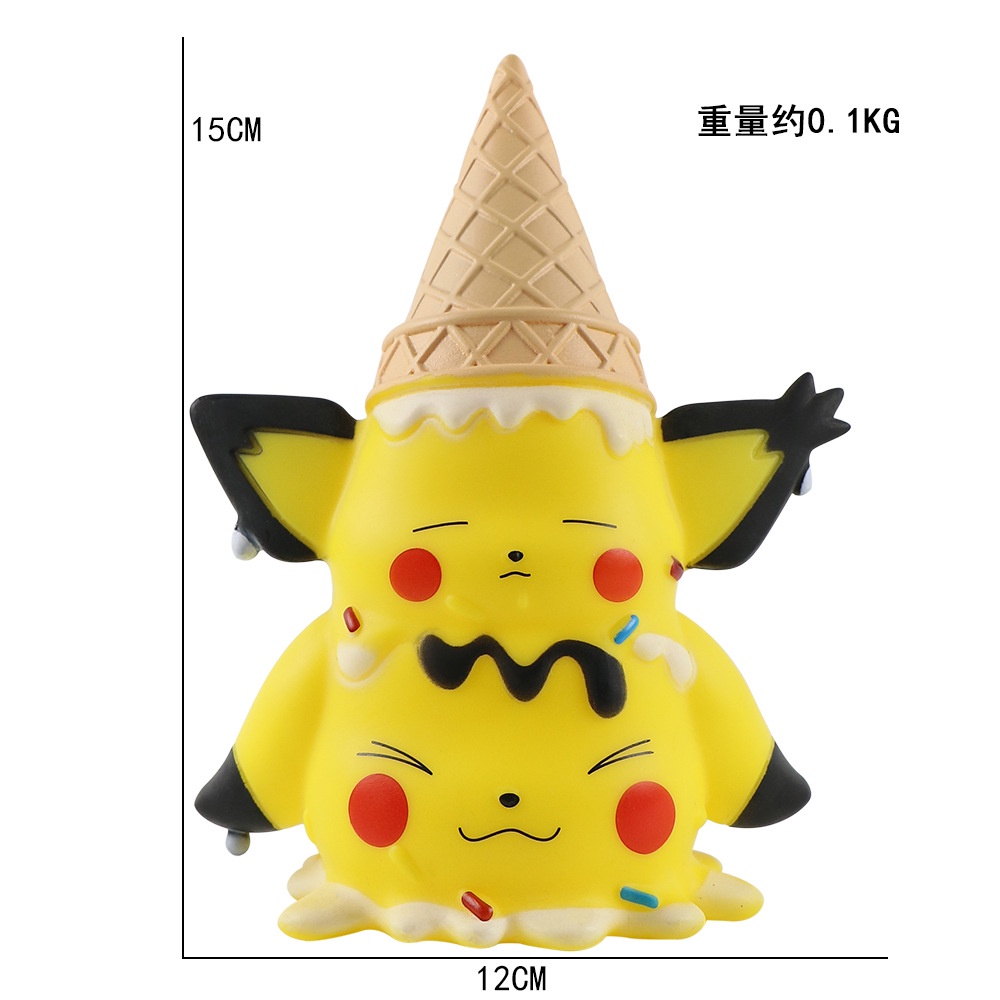 Ns3 ฟิกเกอร์ Pokemon Melting Ice Cream Pikachu Bulbasaur Psyduck ...