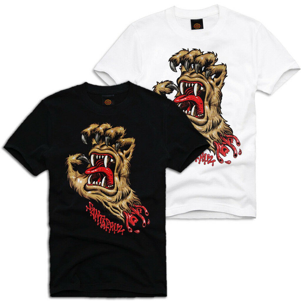 【ใหม่】Santa Cruz Yeti Screaming Hand Original Skate Men T-Shirt Gr ...