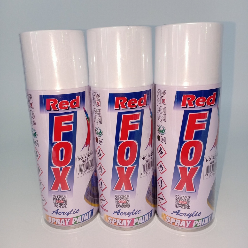 สีสเปรย์ เรดฟ็อกซ์ RED FOX #40 (200) White 1กระป๋อง 400ซีซี ของแท้ สี ...