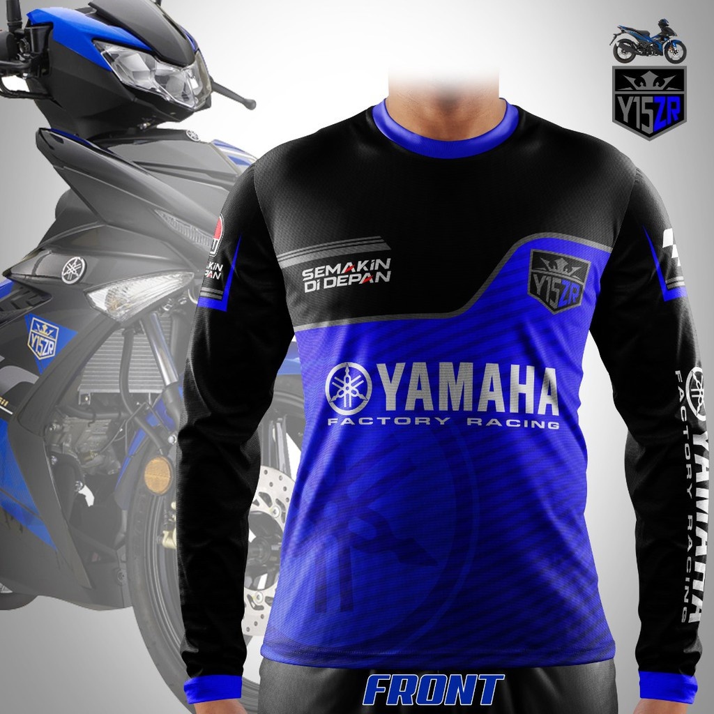 เสื้อยืด พิมพ์ลาย baju Moto,baju Ride Y15zr, Yamaha, Ysuku Biru,tshirt ...