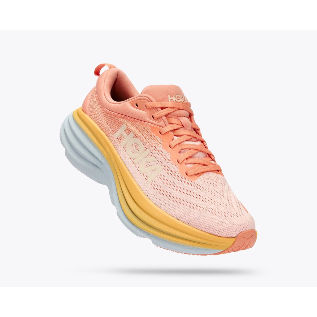 Hoka Bondi 8 | เปลือกหญิง Coral/Peach Parfait SOEO | Shopee Thailand