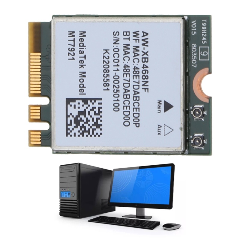 Yml3 การ์ด Wifi ไร้สาย Wi-Fi MT7921k MT7921 1200M บลูทูธ 5 2 สําหรับ ...