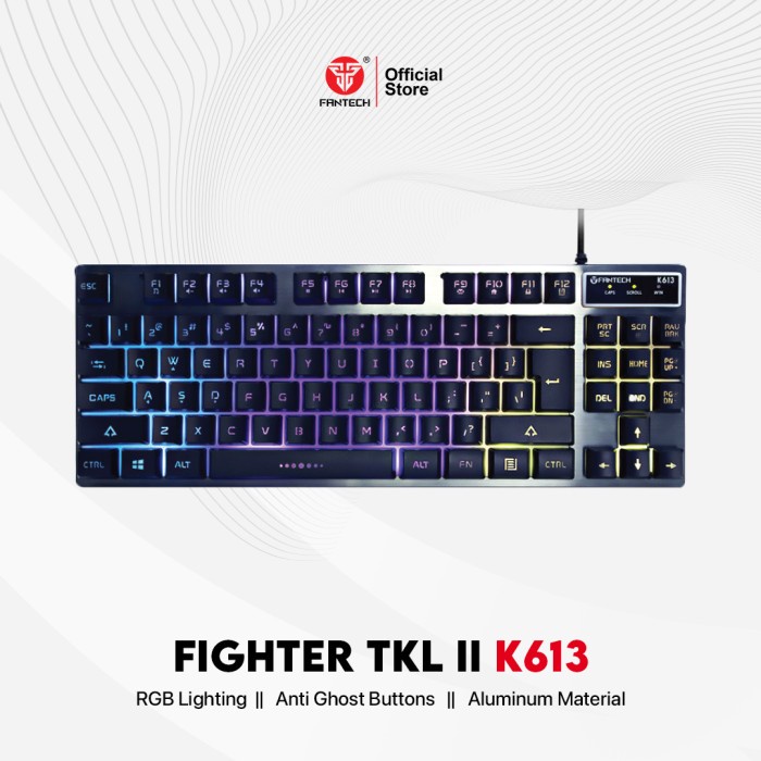 Fantech Fighter K613 TKL - RGB คีย์บอร์ดเกมมิ่ง | Shopee Thailand