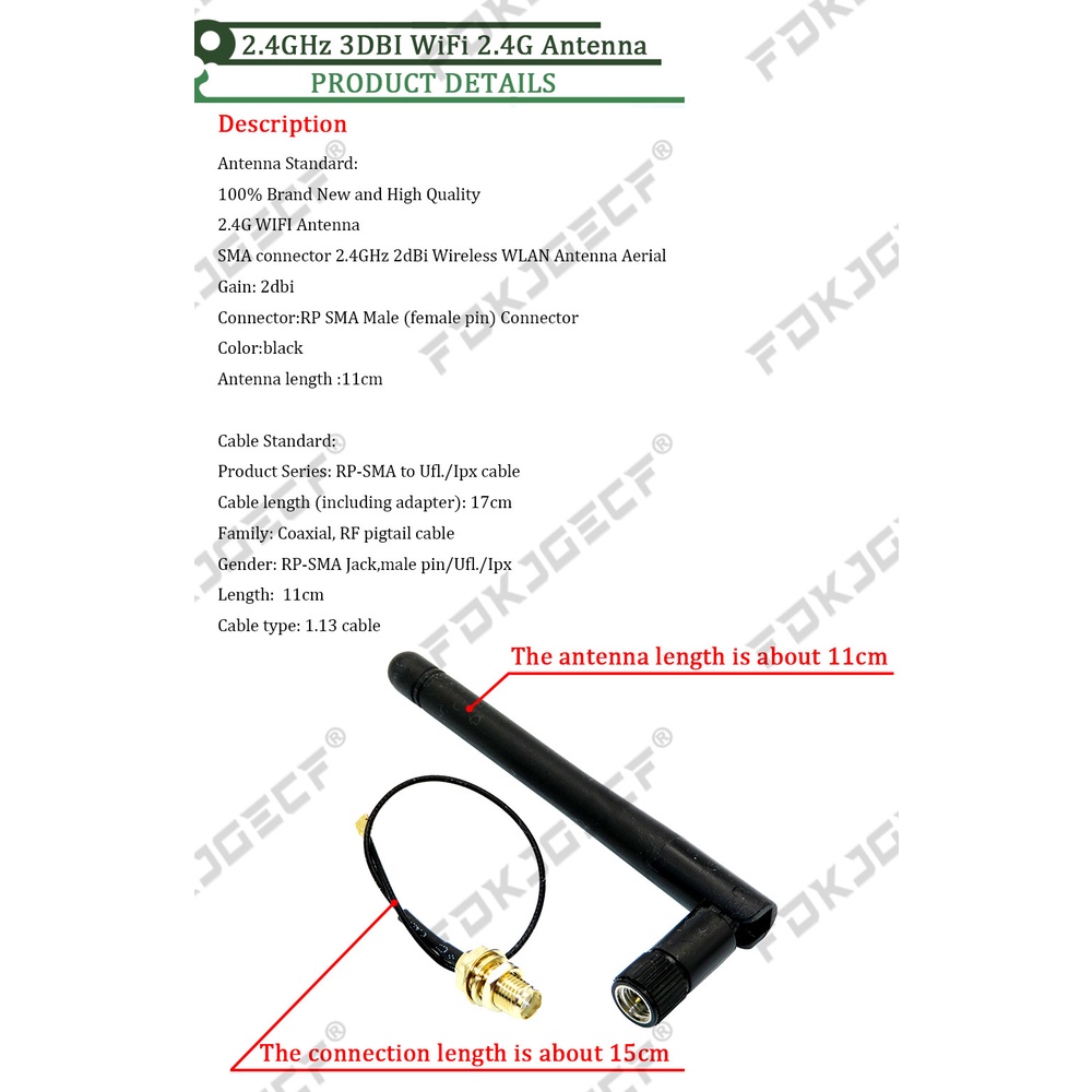 Esp8266 โมดูลรับส่งสัญญาณ WIFI ไร้สาย IPEX เป็นเสาอากาศ SMA MT7681 2.4GHz 3DBI 2.4g | Shopee ...