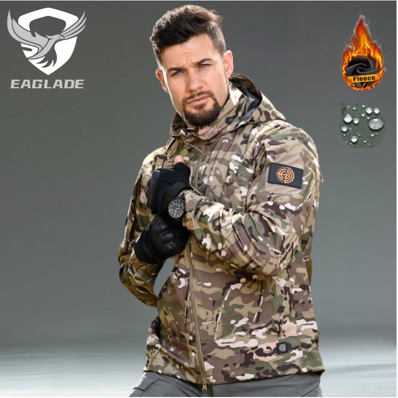 Eaglade เสื้อแจ็กเก็ตยุทธวิธี ผ้าฟลีซ แบบนิ่ม กันน้ํา สําหรับผู้ชาย ...