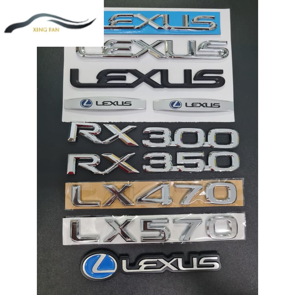 โลโก้สัญลักษณ์โลหะ XINFAN Lexus LX300 Rx300 RX350 RX330 LX Rx 300 350 ...