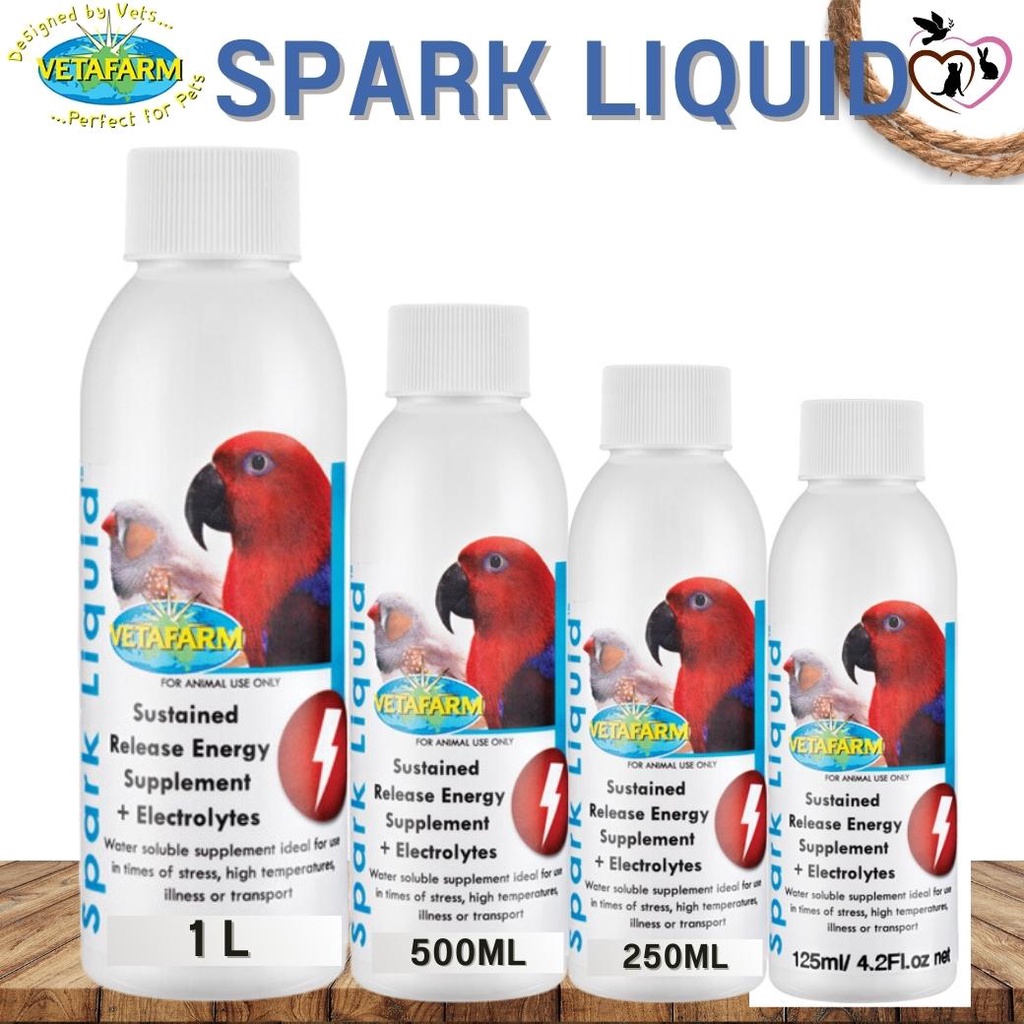 Vetafarm SPARK LIQUID สปารค์ ลิควิด (เกลือแร่บูสพลังงานสัตว์เลี้ยง ...