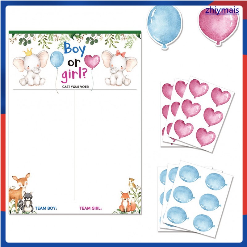 Gender Reveal Baby Poster Or Boy Girl Photo Party Voting Props Shower ...
