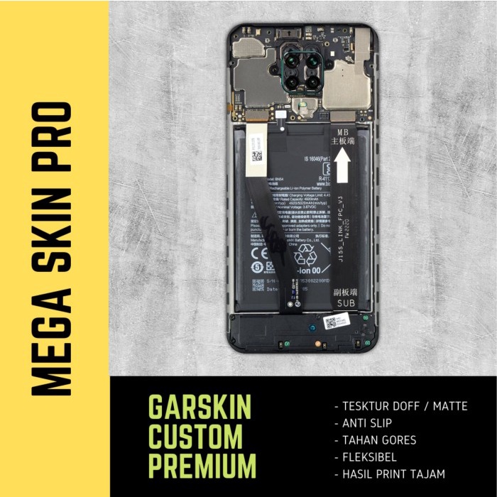 MESIN Redmi Note 9 Pro Fullbody Skin - 2 ชิ้น - ฉีกเครื่อง | Shopee ...