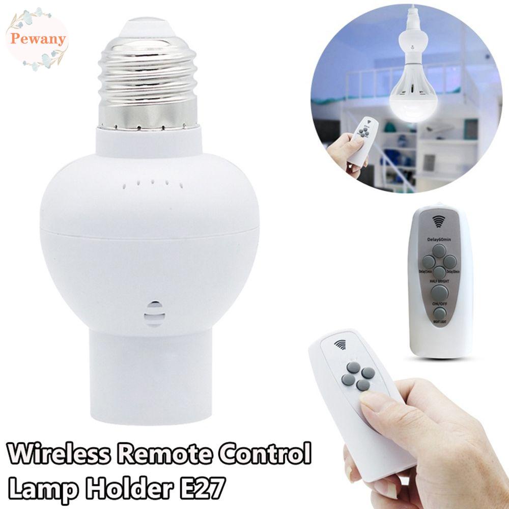 Pewany ซ็อกเก็ตโคมไฟ LED ไร้สาย 220V E27 พร้อมรีโมตคอนโทรล | Shopee Thailand
