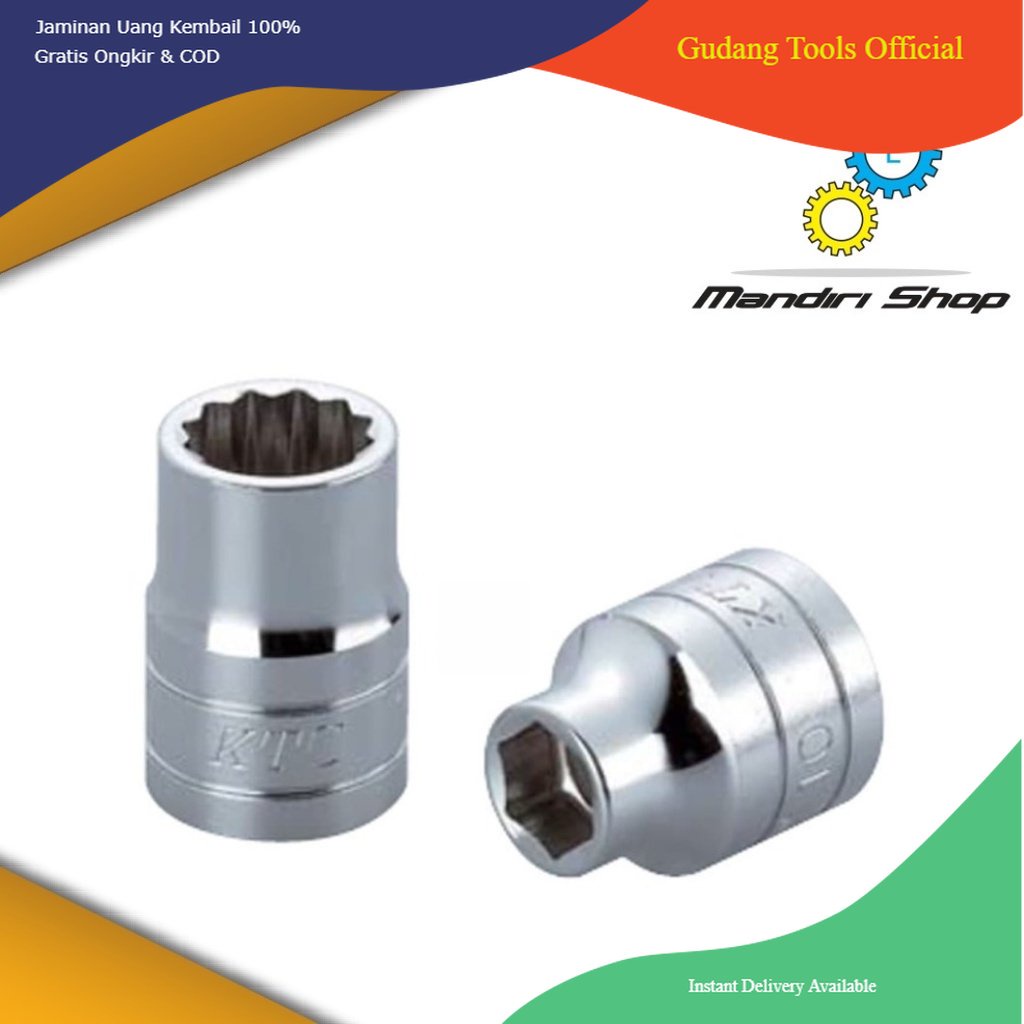 ล็อคโช๊ค/ล็อค SOCKET สั้น Ktc JAPAN SQUARE 1/2 ดอกไม้ 6 CODE B4 | Shopee Thailand