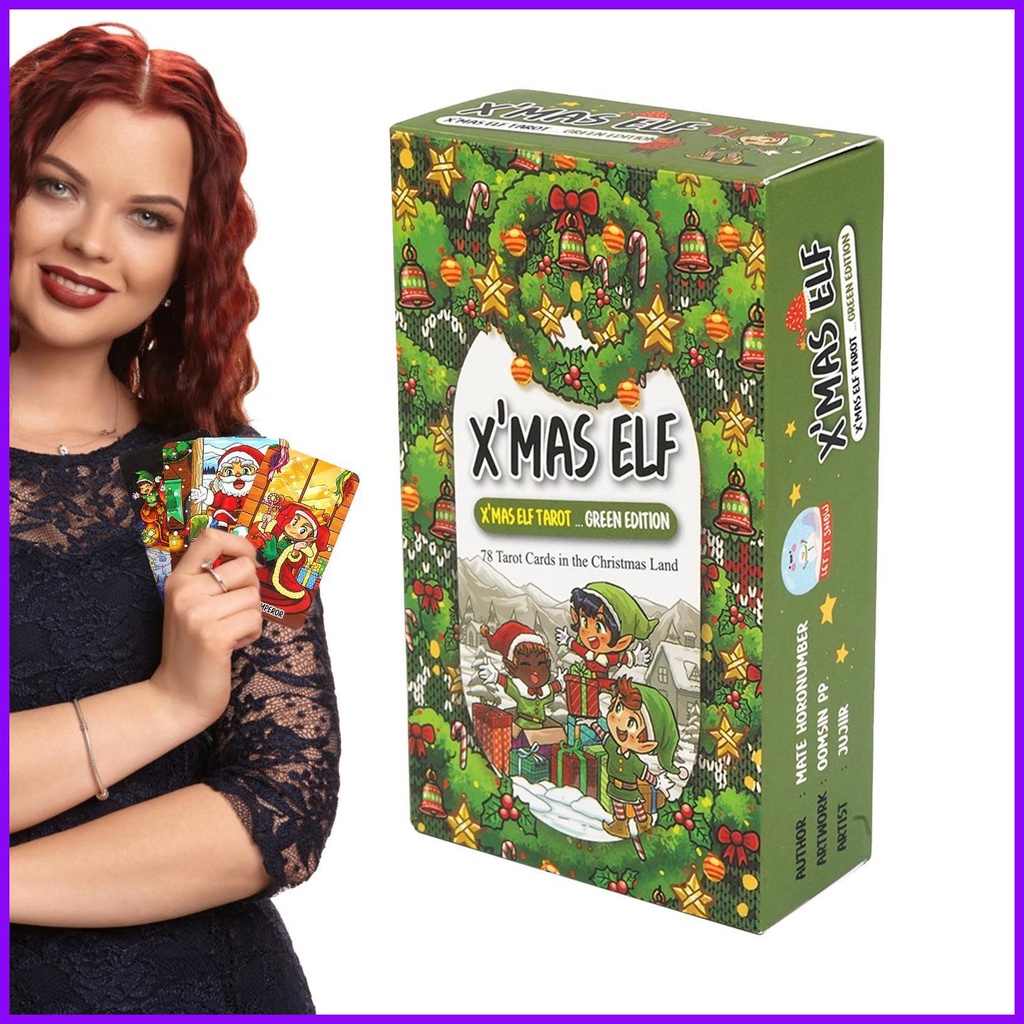 ไพ่ทาโรต์ X'MAS ELF Oracle สีเขียว 78 ชิ้น/กล่อง | Shopee Thailand