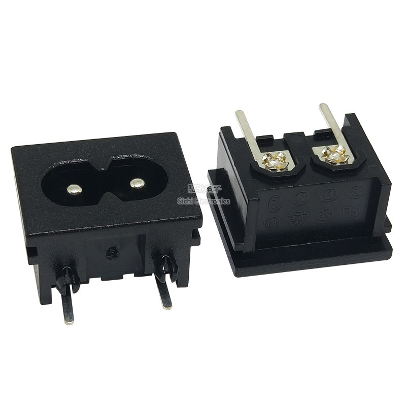 Ac-018 ซ็อกเก็ตปลั๊กไฟ 018 ตัวเมีย 90 องศา 8 ตัวอักษร คุณภาพสูง สีดํา ...