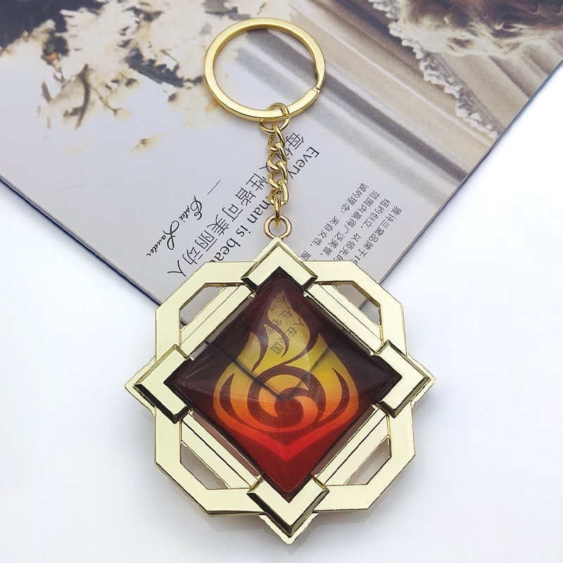 พวงกุญแจกระจก ลายเกม Genshin Impact Visions Sumeru Mondstadt Liyue ...