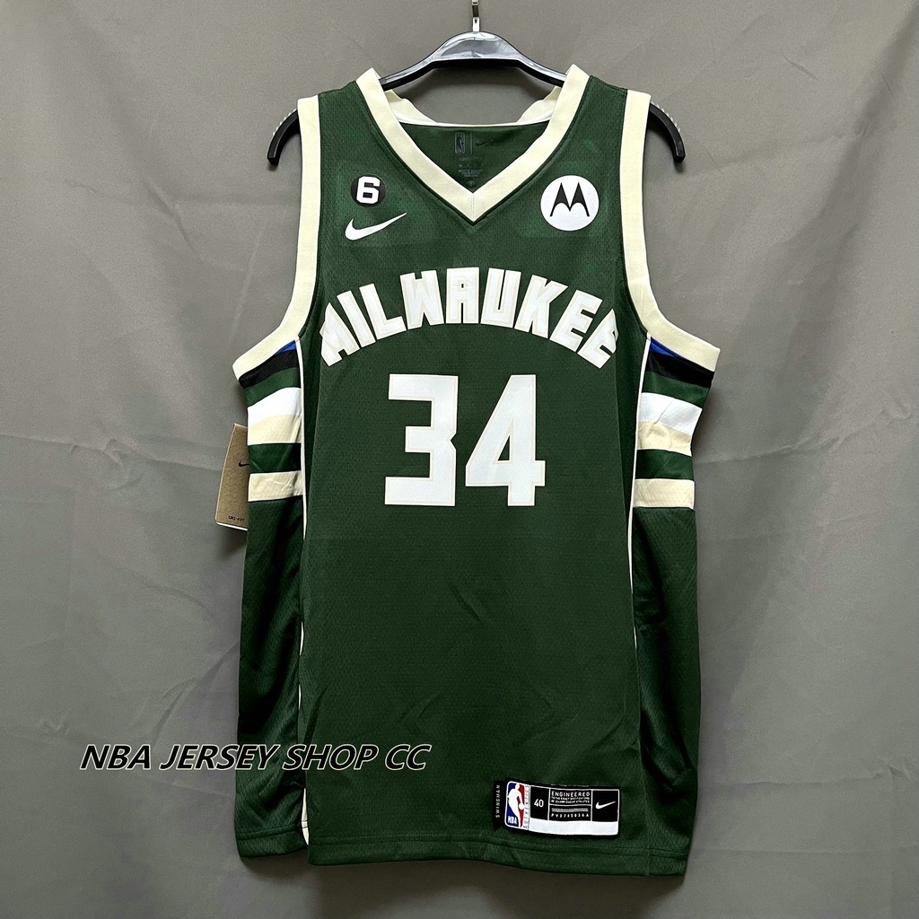 เสื้อกีฬาแขนสั้น ลายทีม NBA Milwaukee Bucks 34 Giannis Antetokounmpo ...