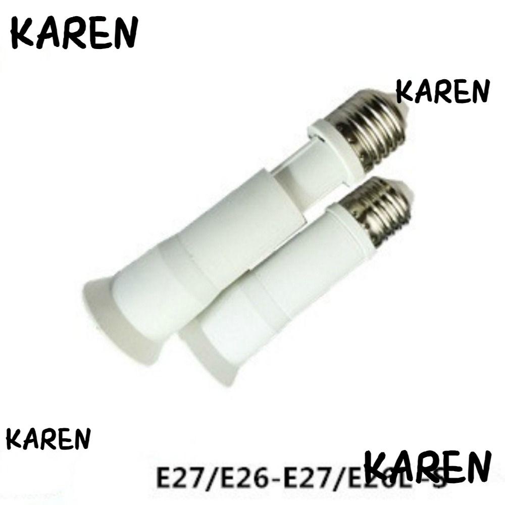 Karen อะแดปเตอร์ซ็อกเก็ตหลอดไฟ E27 เป็น E27 พลาสติก สีขาว ทนความร้อน | Shopee Thailand