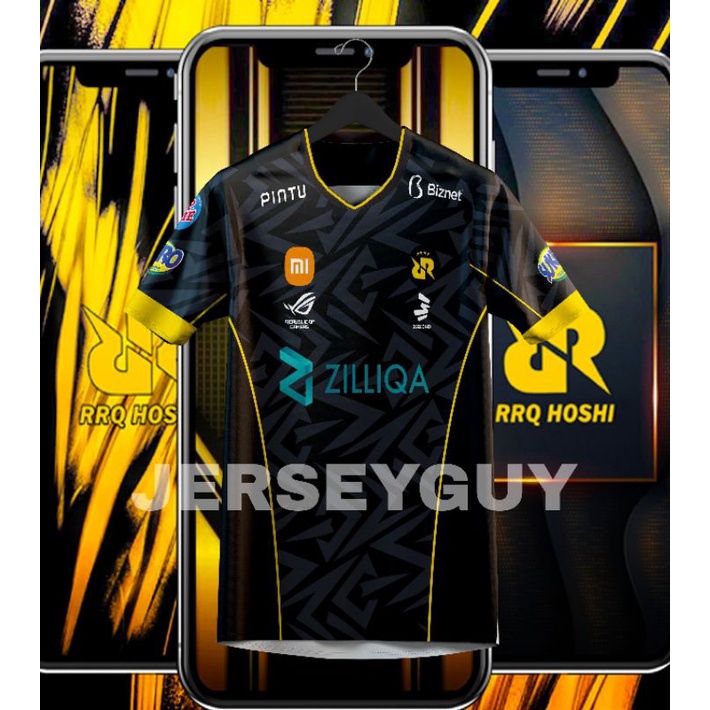 เสื้อกีฬาแขนสั้น ลายทีม RRQ Jersey Free Nickname 2022 Jersey RRQ 2022 ...