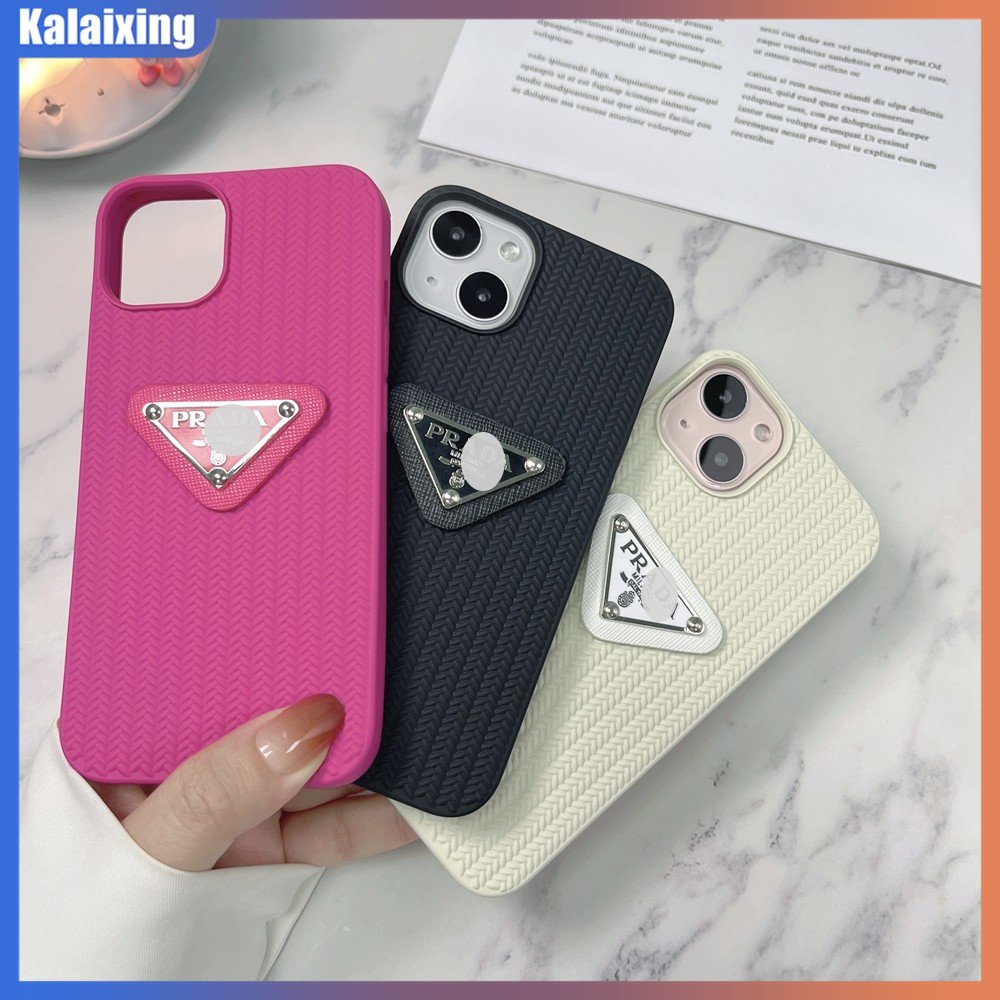 หรูหรา 3D ถักรูปแบบ Prada โทรศัพท ์ สําหรับ iPhone 15Pro Max 14 Pro Max 13Pro 12Pro Max 11 X Xr ...